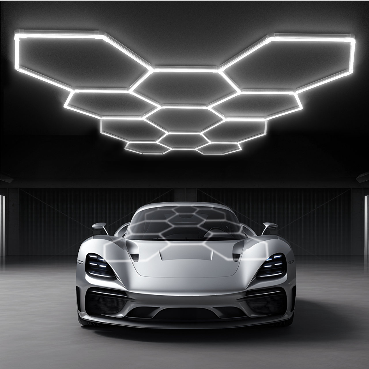 Wrought Studio Hexagon LED Garage Light, 322W 35420LM Ultra Bright ...