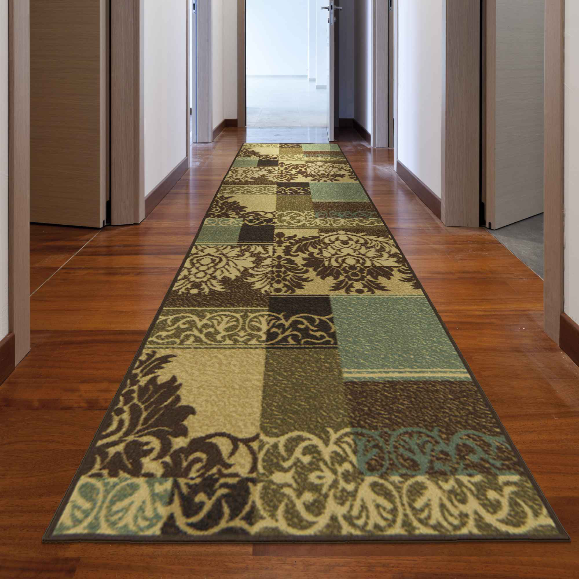 Ottomanson Ottohome Non-Slip Damask Area Rug for Living Room, Hallway ...