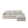 Latitude Run® Boneless Couch With Chaise, L-Shaped Modern Upholstered ...