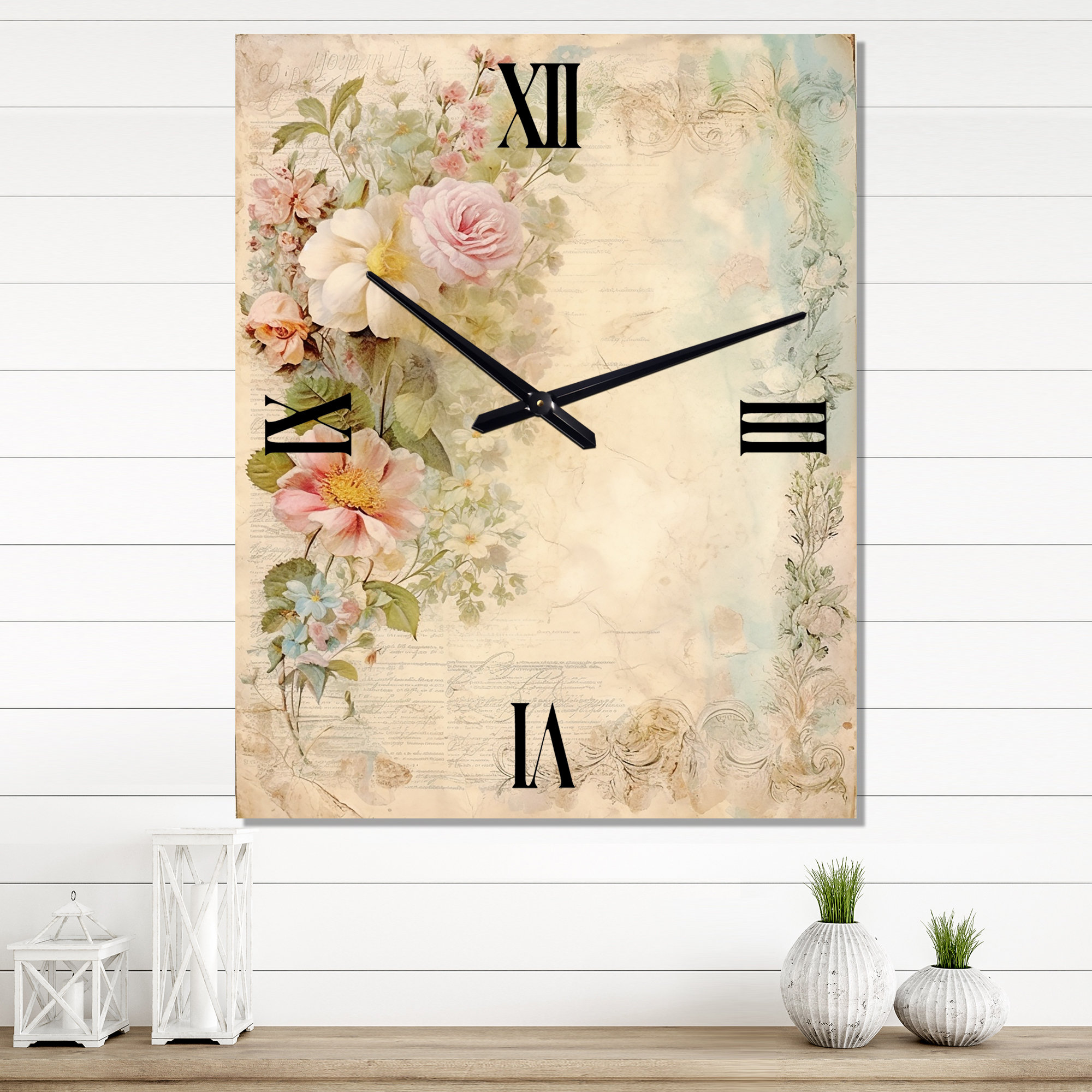 Design Art Rustic Bouquet Blooming Wildflower Vintage III - Rose ...