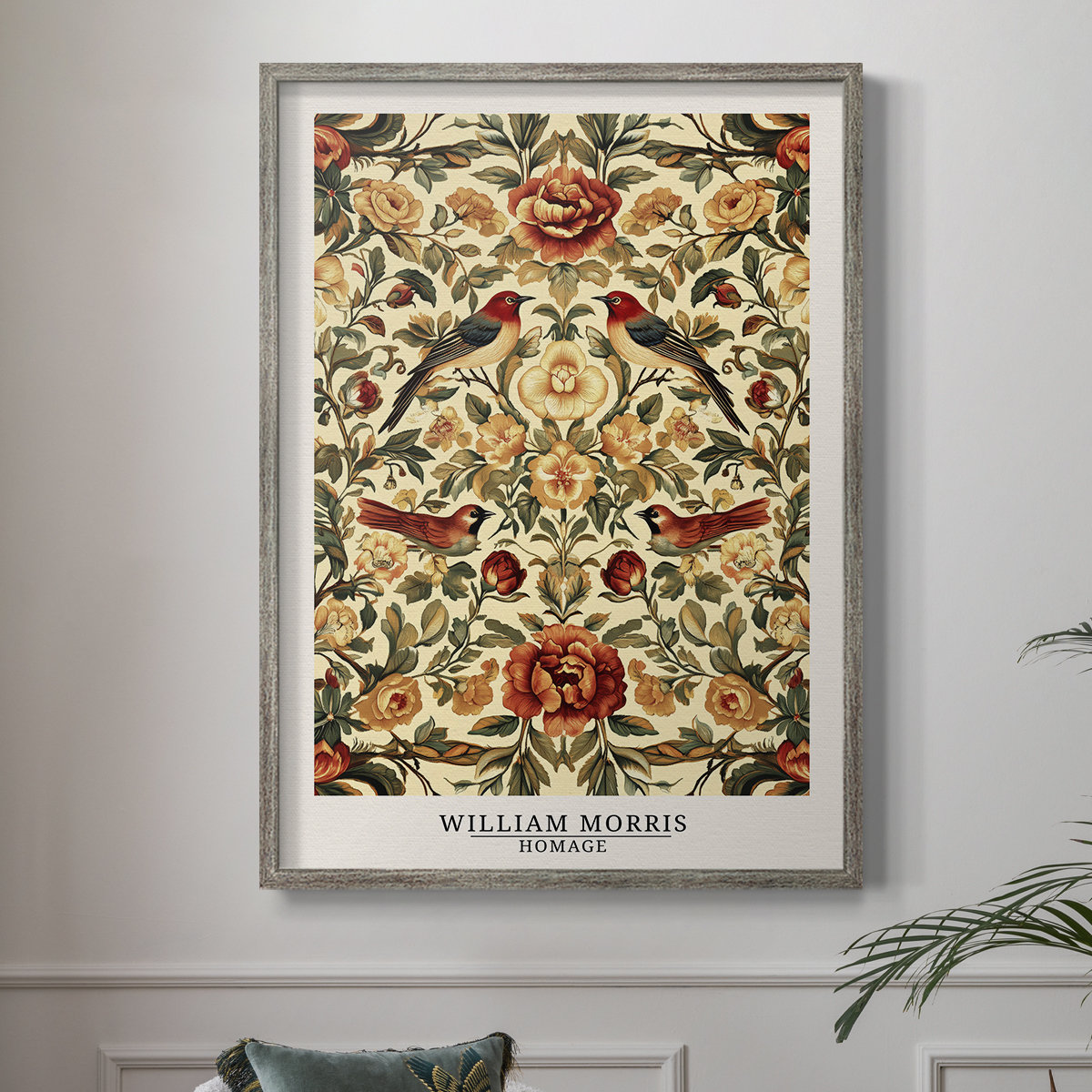 Alcott Hill® WM MORRIS Series CDLXXII Framed Print - Solid Wood | Wayfair