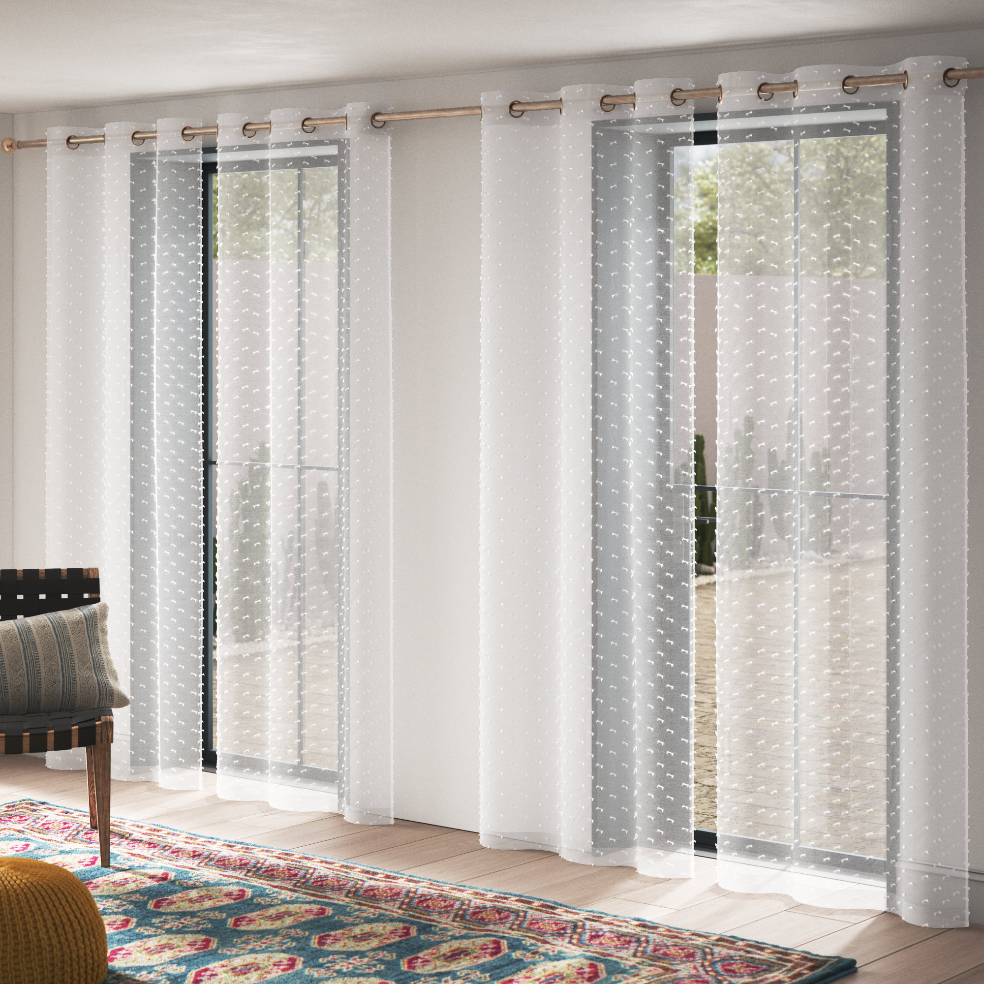 Mistana™ Cessna Polyester Sheer Curtain Pair | Wayfair