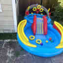 Intex 9.75ft x 6.3ft x 53in Rainbow Slide Kids Play Inflatable Pool ...