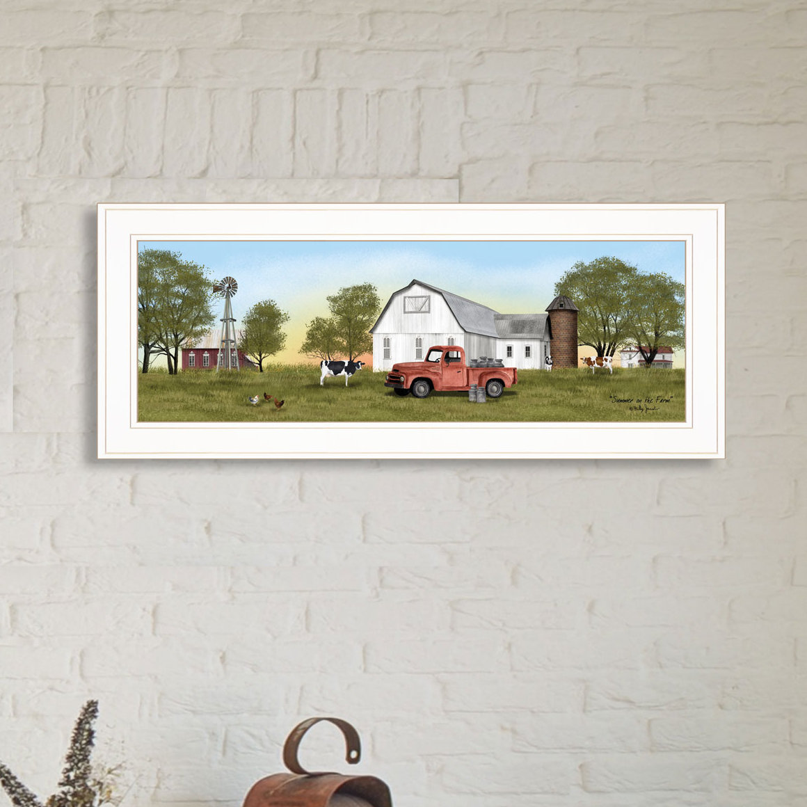 August Grove® Summer on the Farm Framed Wall Art for Living Room, Home ...
