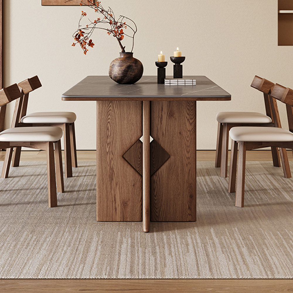 Sleek Surface Designs Simple home dining table and chair combination ...