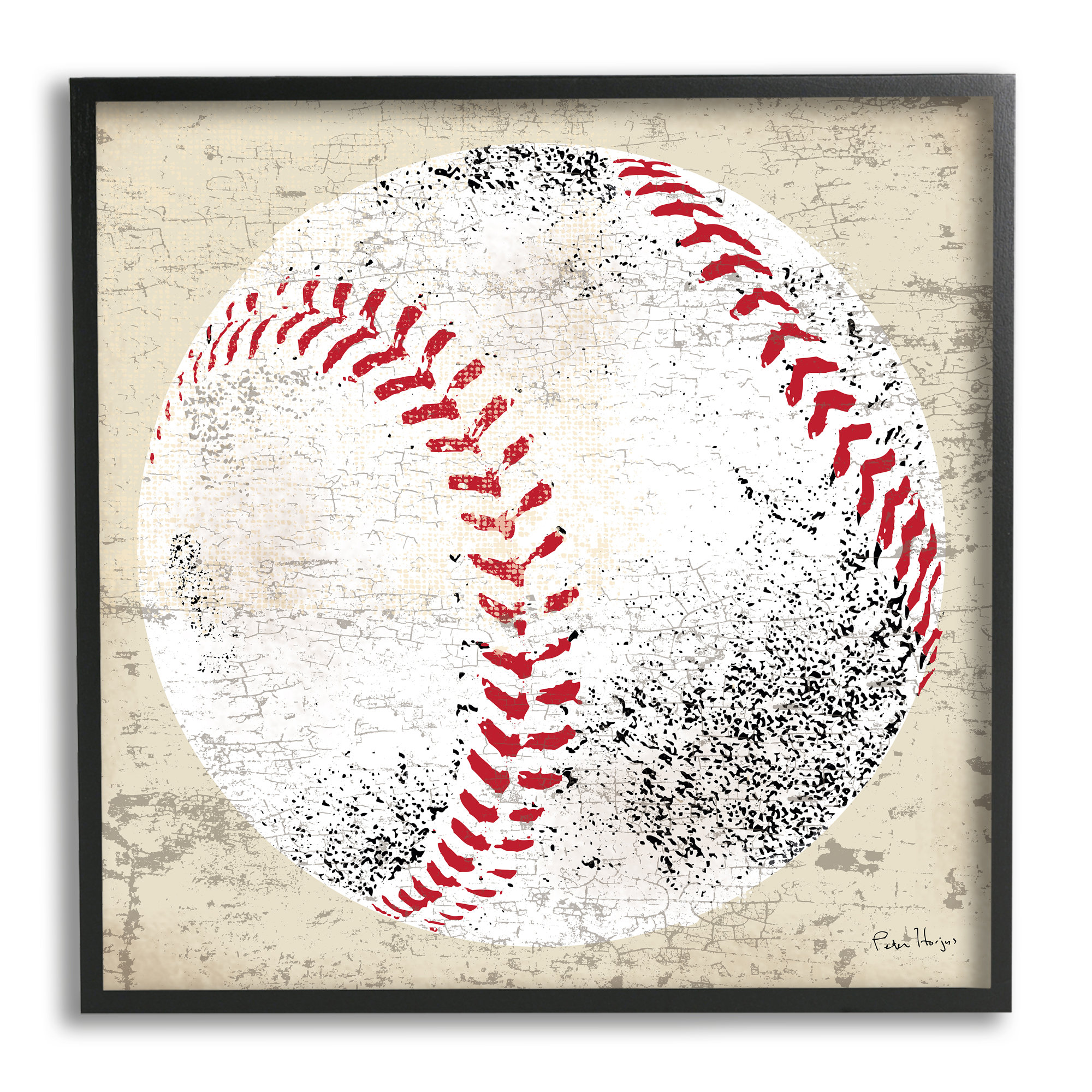 Stupell Industries Rustic Baseball Sports by Peter Horjus | Wayfair