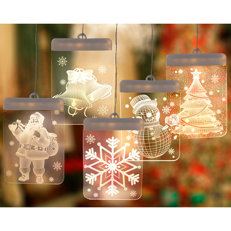 The Holiday Aisle® 3D Battery Lighted Window Décor | Wayfair