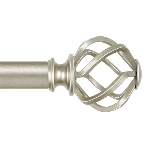 Red Barrel Studio® Aref Steel Adjustable Single Curtain Rod & Reviews ...