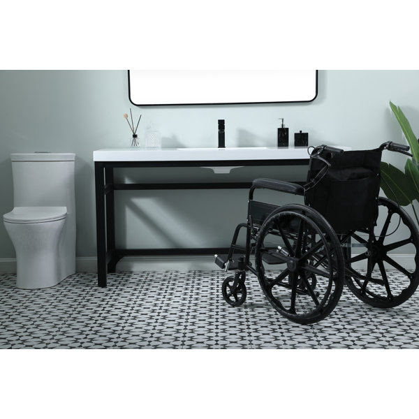 Elegant Kitchen and Bath ADA Compliant Single Bathroom Metal Vanity in ...