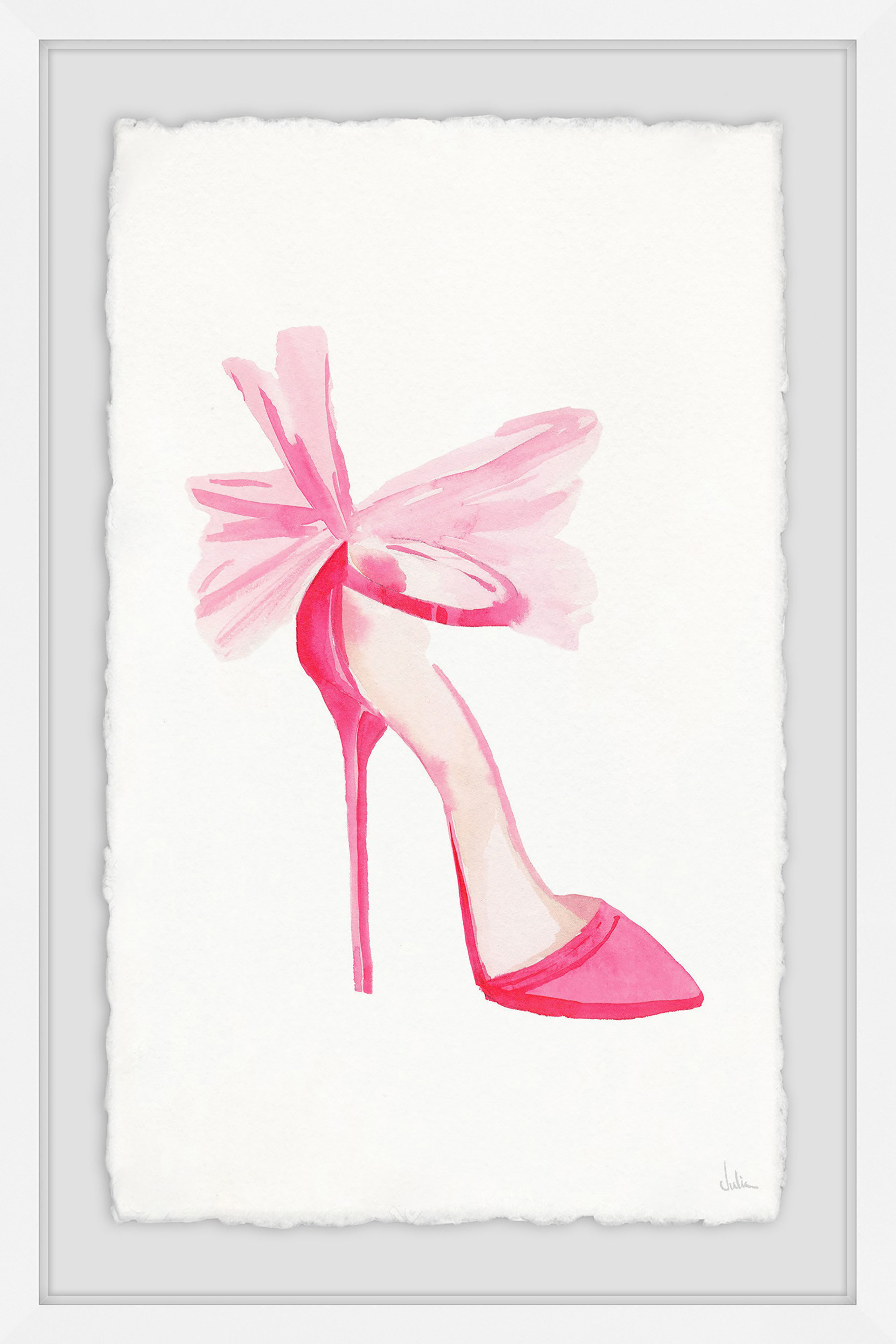 House of Hampton Pink High Heels - Picture Frame Painting Print ...