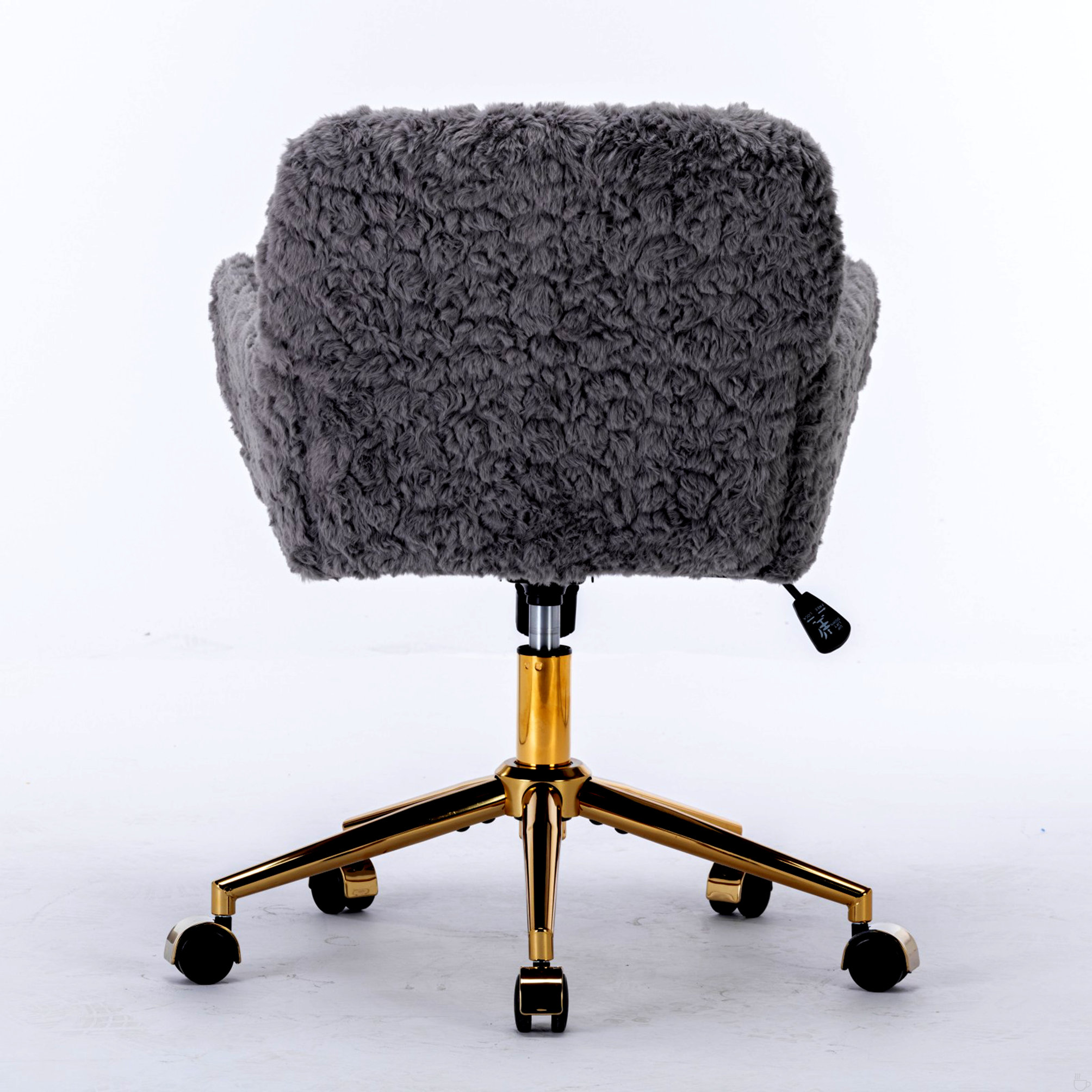 Everly Quinn Office Chair,Artificial Rabbit Hair Home Office Chair With ...