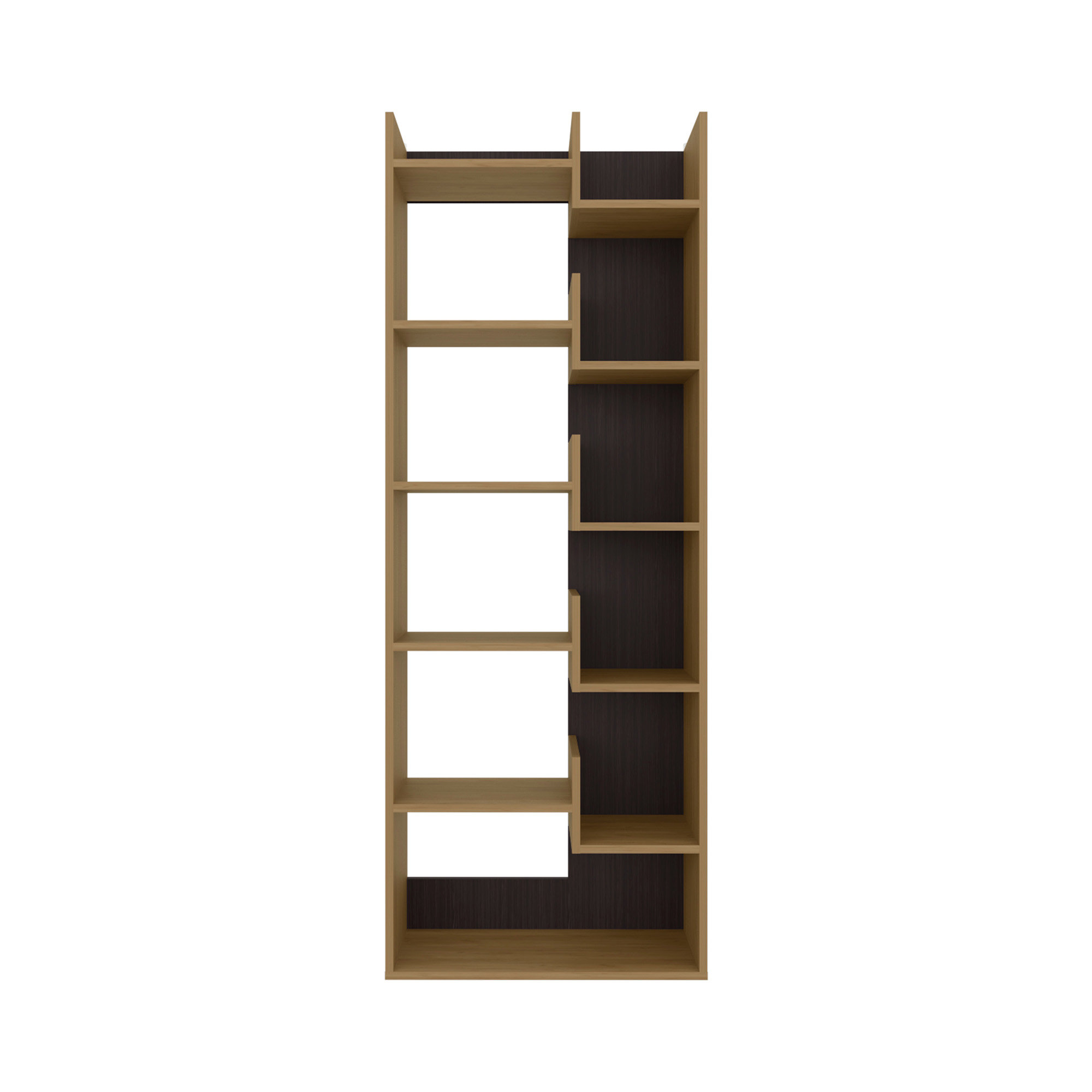 Hokku Designs Clover Tall Free standing 6-Tier Bookcase Storage Cabinet ...