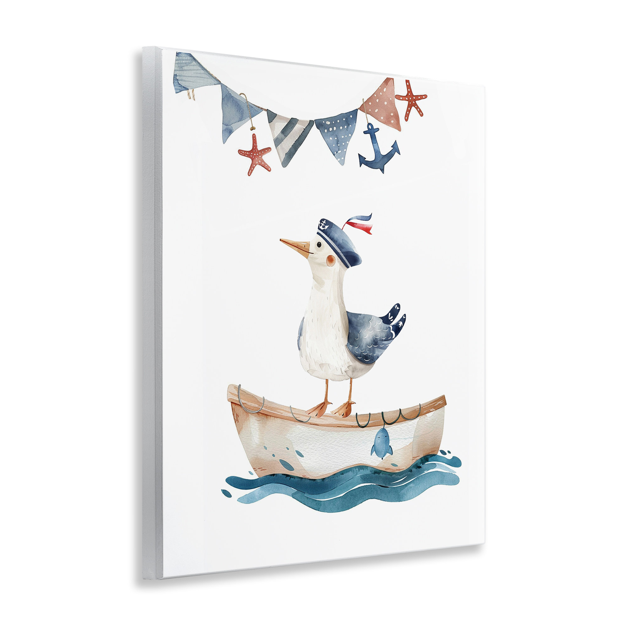 Breakwater Bay Cute Sailor Seagull Wall Plaque Art by LSR Design Studio ...