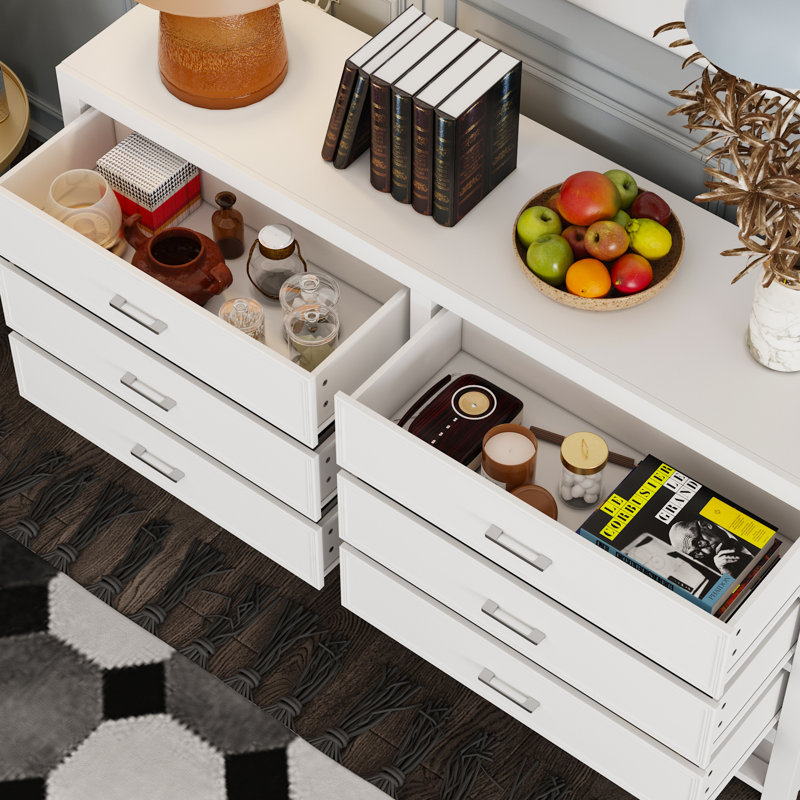 Latitude Run® 6-Drawer Entryway Console Table With Shoe Storage | Wayfair