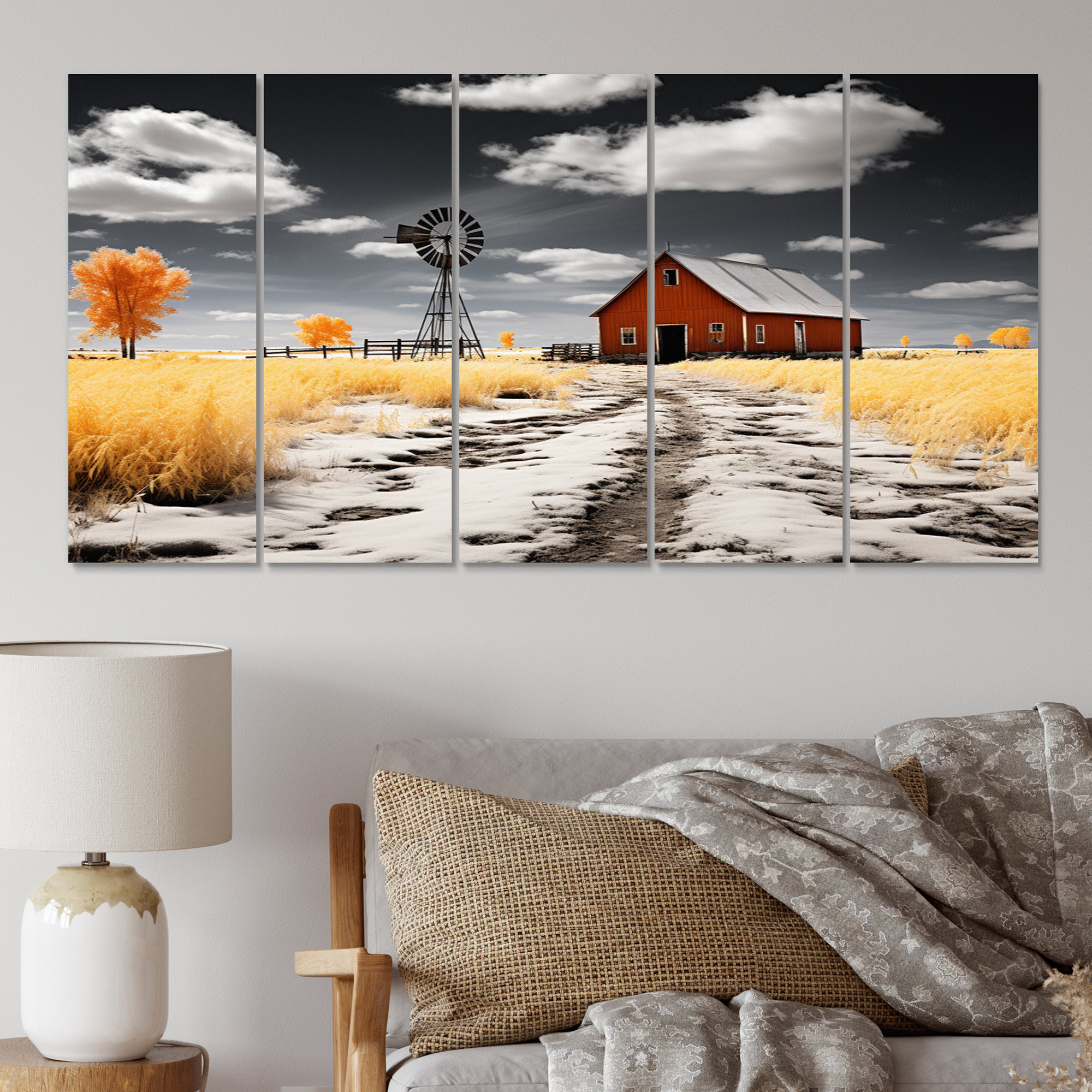Gracie Oaks Barn Rural Reverie II - Farmhouse Metal Wall Decor Set ...