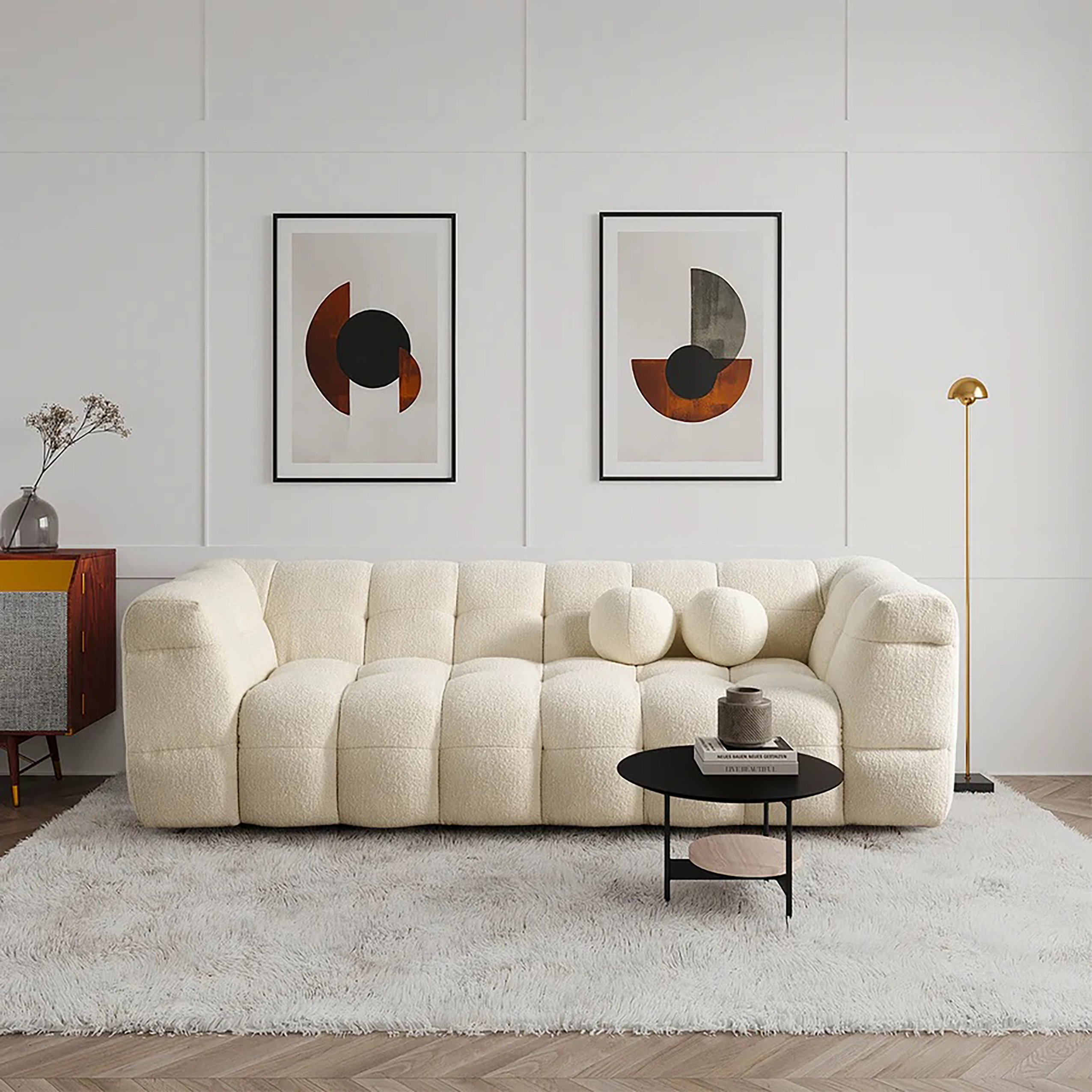Latitude Run® Deklen 92.5'' Tuxedo Arm Modular Sofa | Wayfair