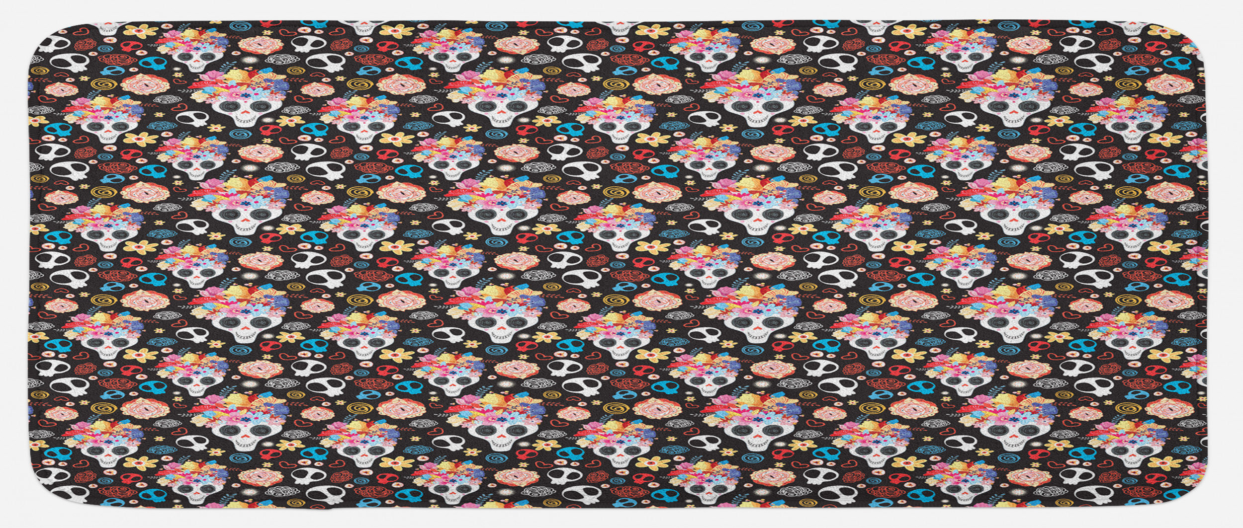 East Urban Home Sugar Skull Kitchen Mat | Wayfair