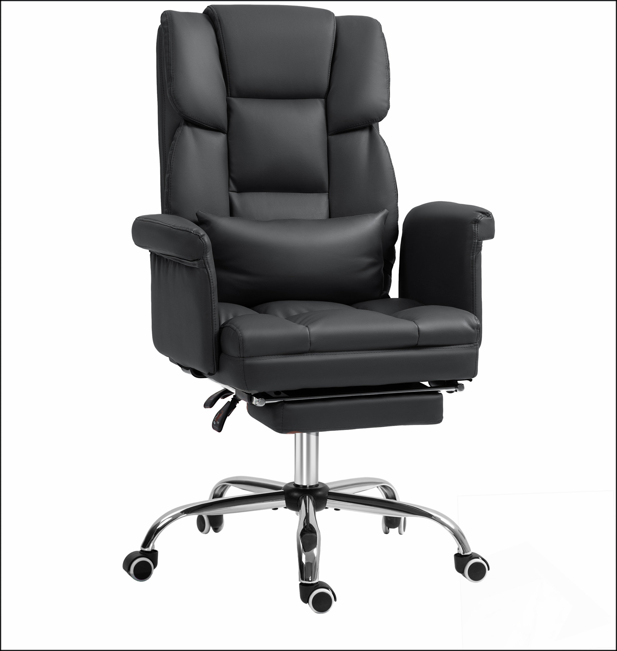 Hokku Designs Executive Office Chair, PU Leather Ergonomic Office Desk ...