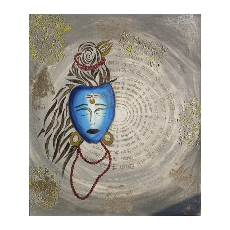 Exotic India Shiva Mantra Art | Acrylic Colours On Canvas Board | By ...