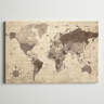 Three Posts™ Distressed World Map - Graphic Art Print on Canvas ...