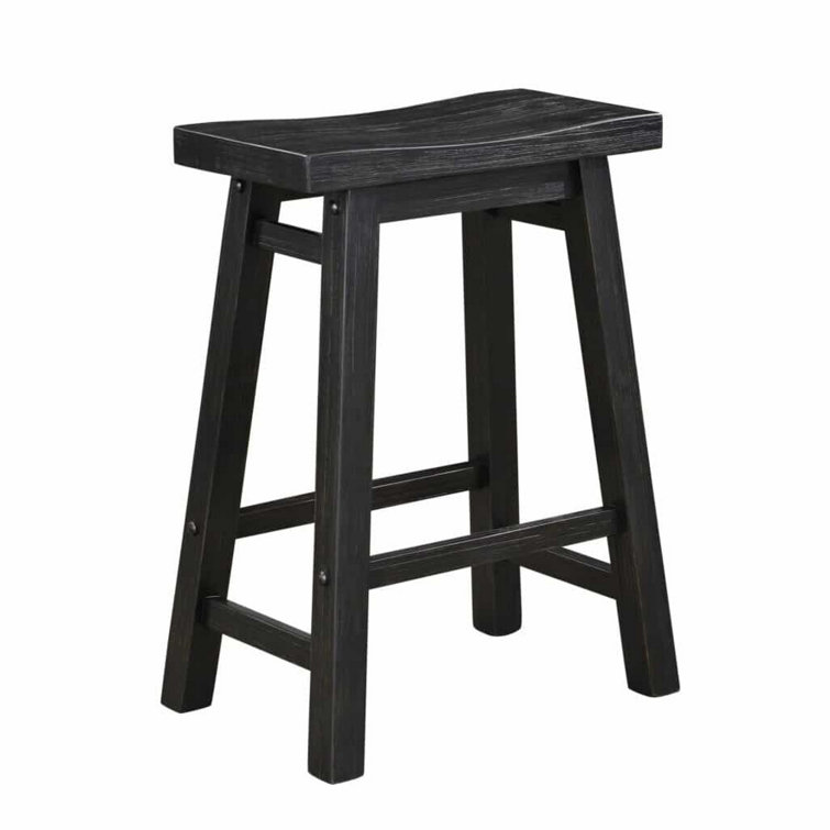 Benjara Amber Solid Wood Counter Stool | Wayfair