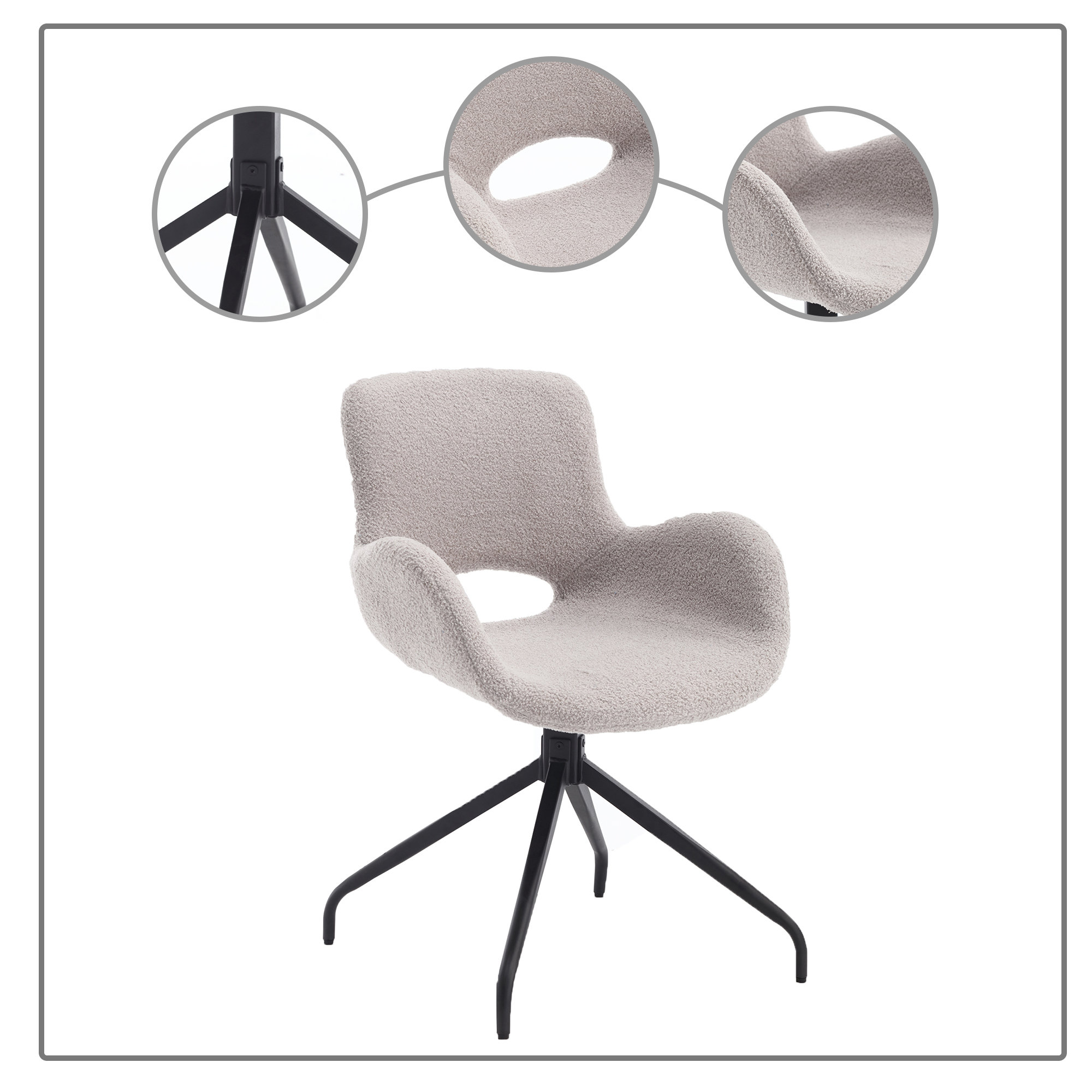 George Oliver Fhyn 22.41'' Wide Swivel Parsons Chair | Wayfair