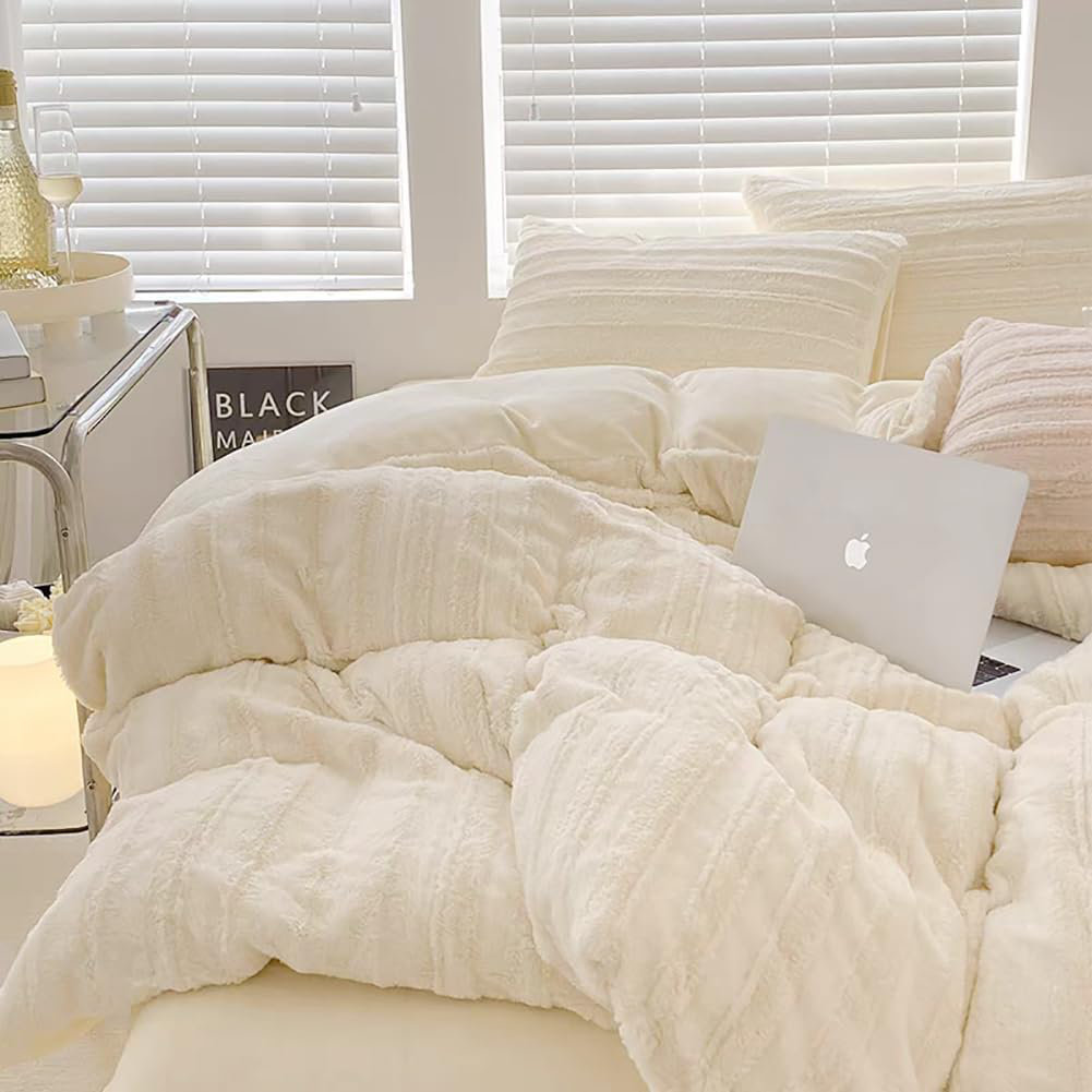 Nayoroom Plush Bedding Winter Warm Fluffy Queen Size Cashmere Touch ...