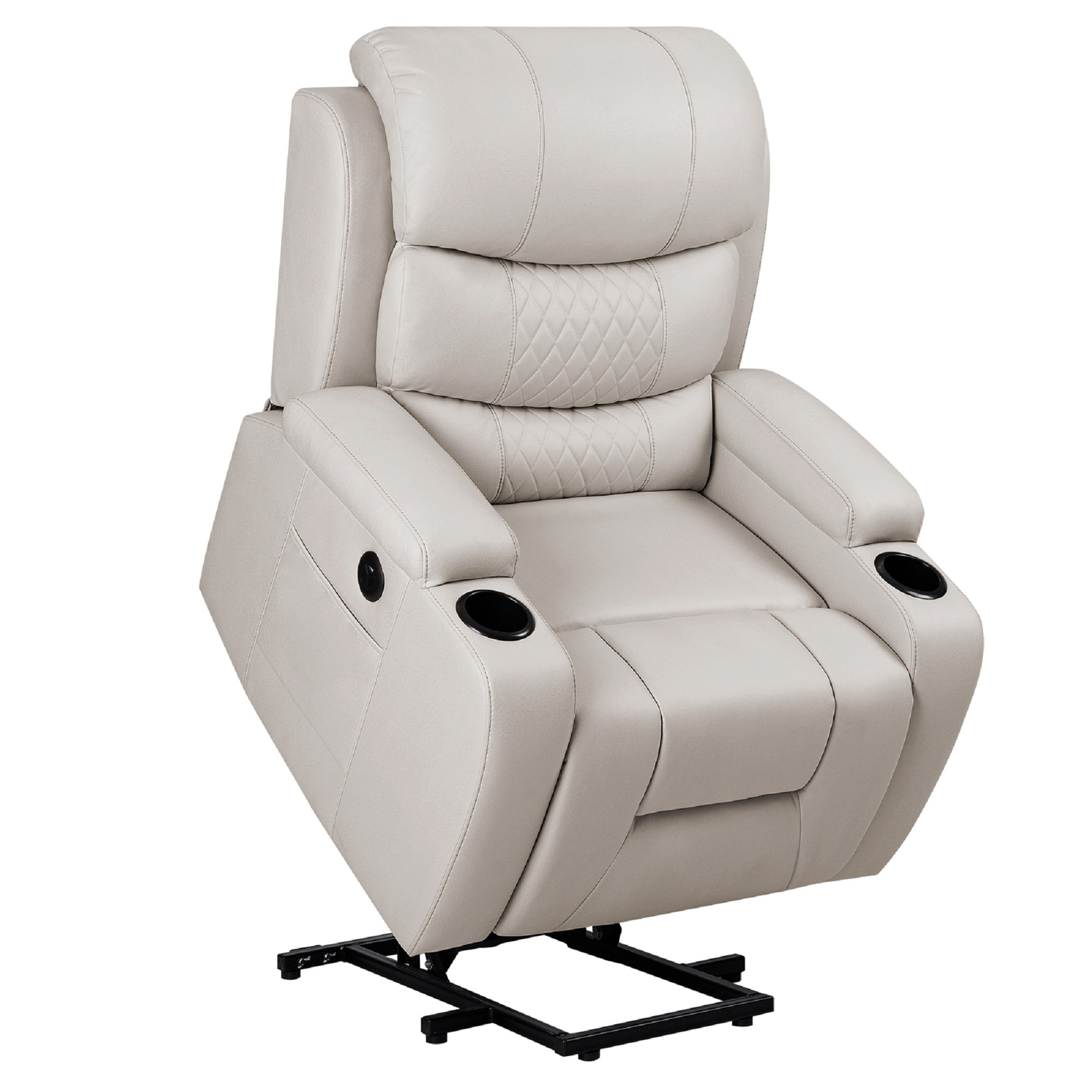 Ebern Designs Oversize Power Lift Recliner Chair with Heated and ...
