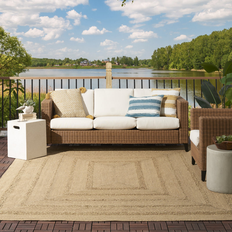 Beachcrest Home Braddock Bamboo Slat/Seagrass Indoor/Outdoor Area Rug ...