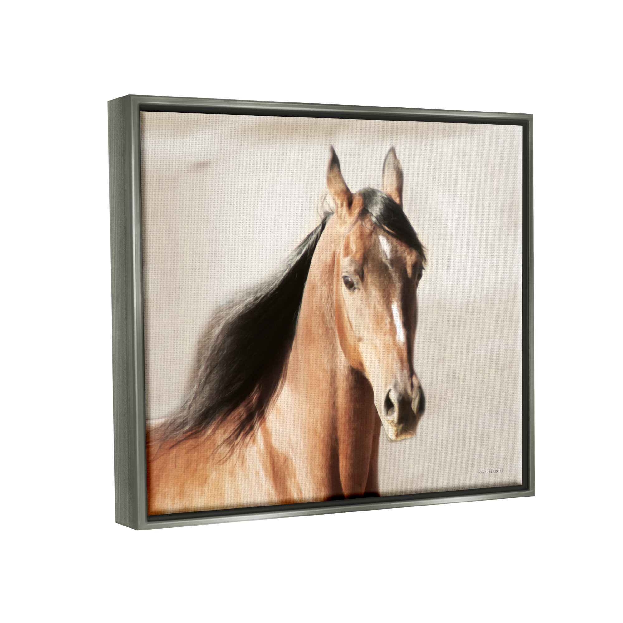 Stupell Industries Brown Stallion Portrait Framed Giclee Art Design By ...