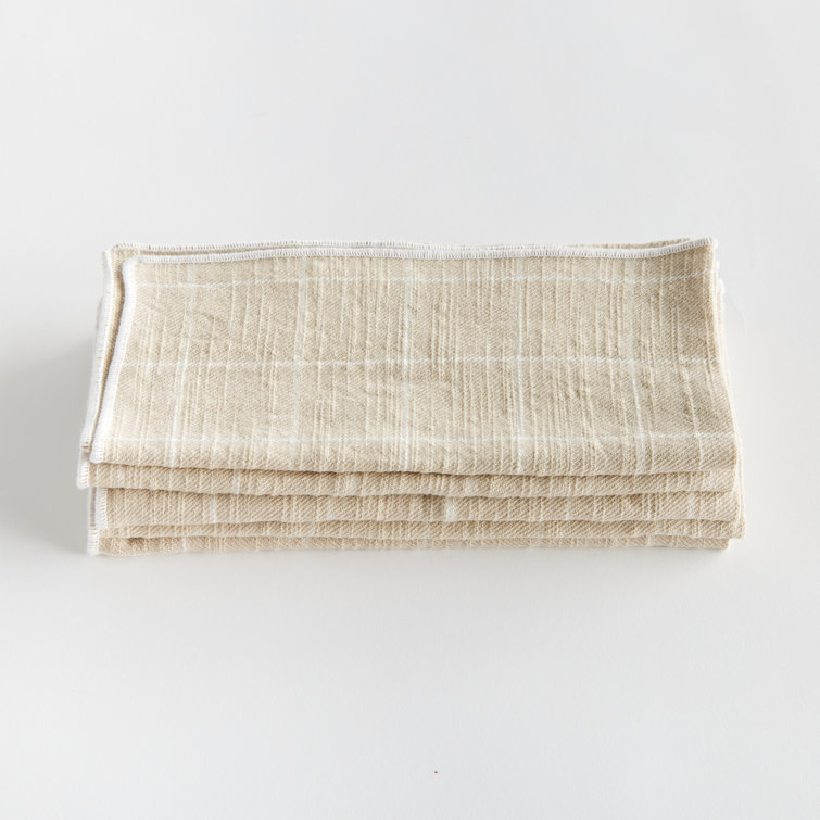 Cotton Checkered Square Napkin | Birch Lane