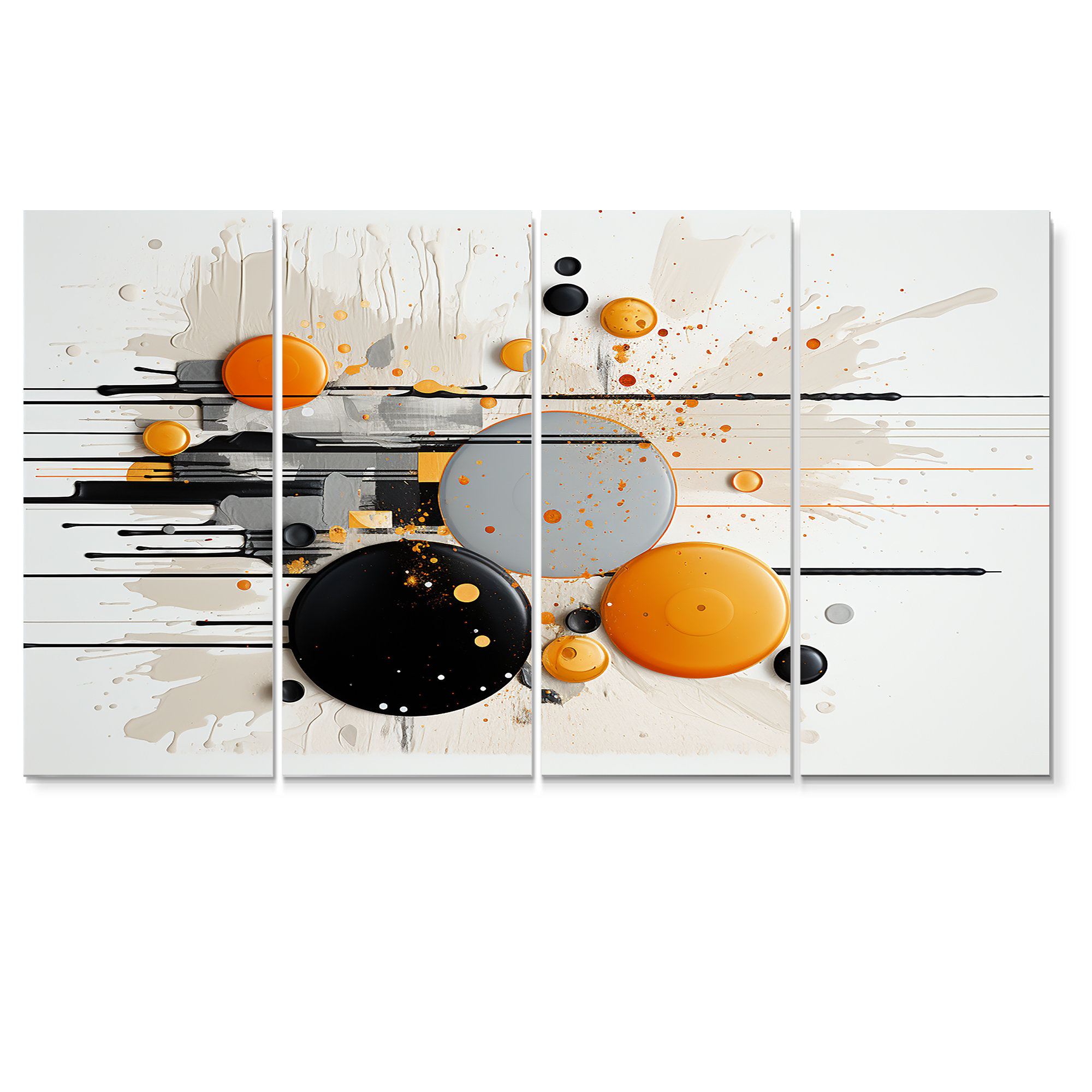 Ivy Bronx Silver Moon Rising - Minimalism Wall Art Decor 4 Piece | Wayfair