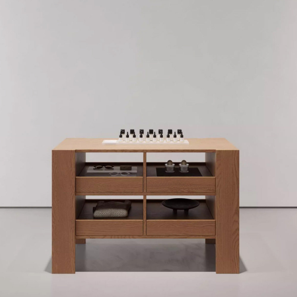 Artistic Soul XKX Premium Furniture Wooden Light Brown Display Stand ...