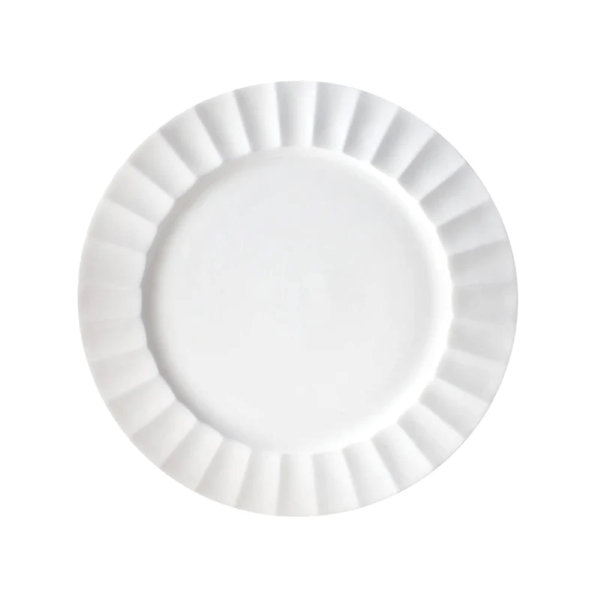 Fitz and Floyd Nevaeh White Fluted 16-Piece Chip-Resistant Bone China ...