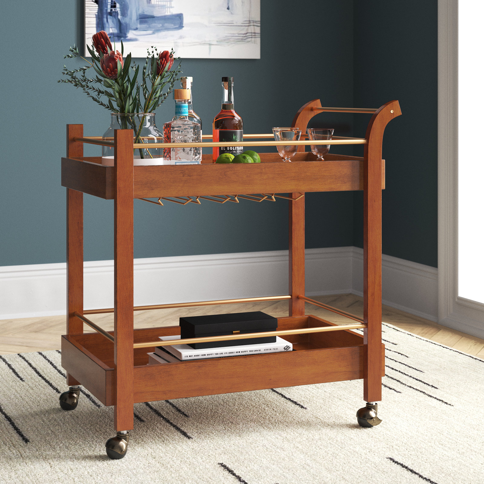 Wade Logan Andresha Bar Cart & Reviews | Wayfair