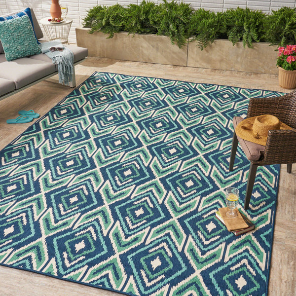 Dakota Fields Brunton Geometric Indoor/Outdoor Rug | Wayfair