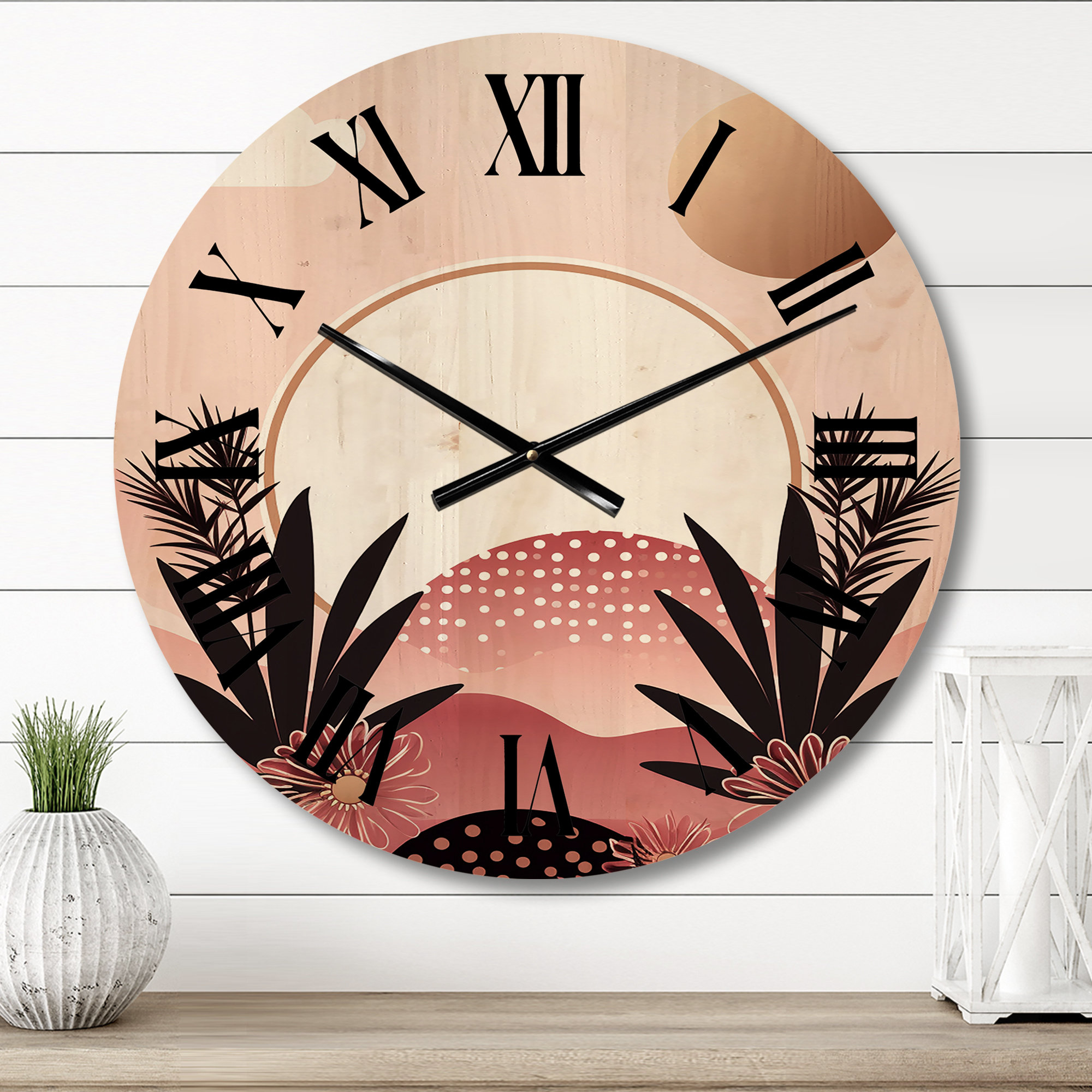 East Urban Home Boho Dreams Abstract Landscape in Vintage Pink I ...