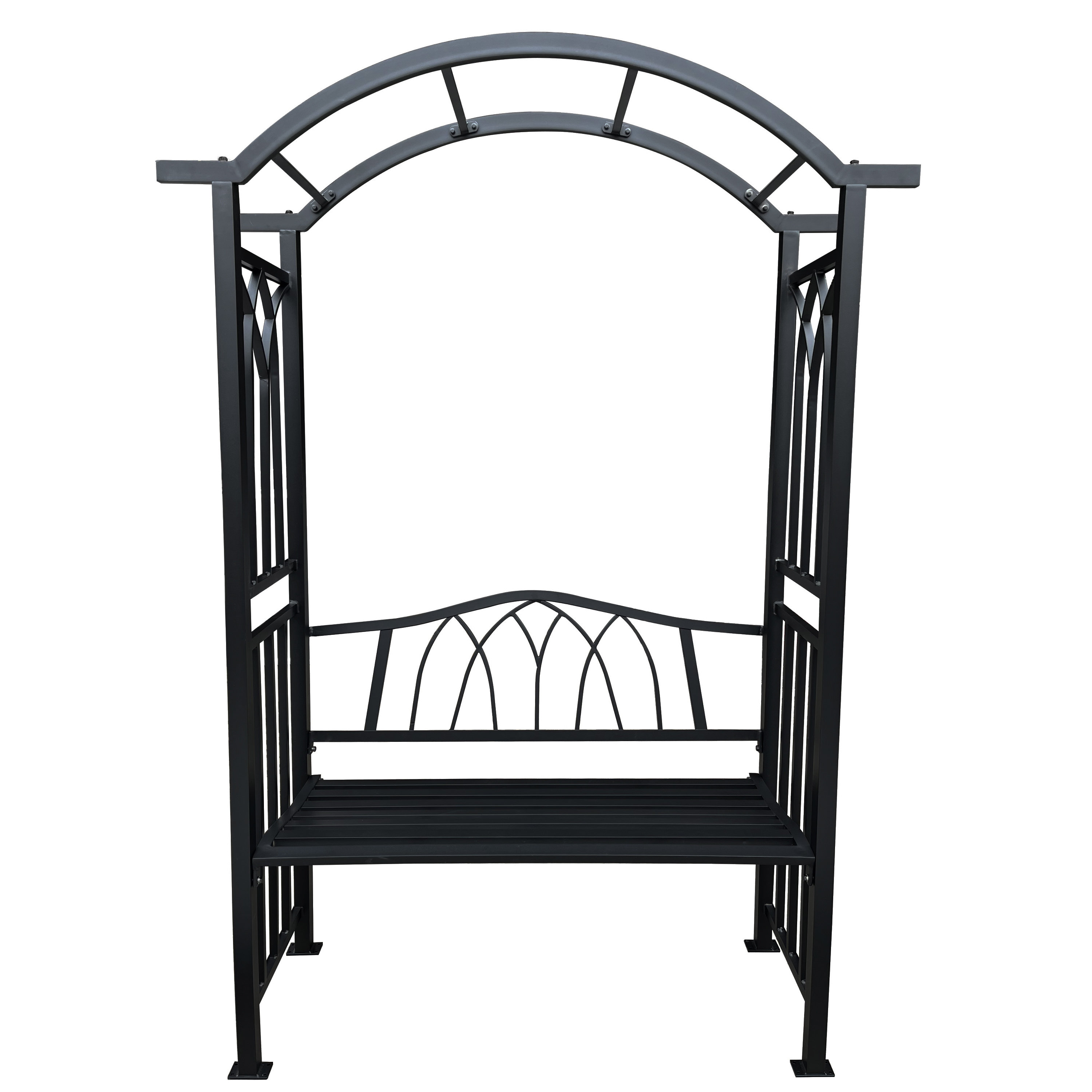 Oakland Living Aluminum Garden Arch With 2-Seater Bench | Wayfair