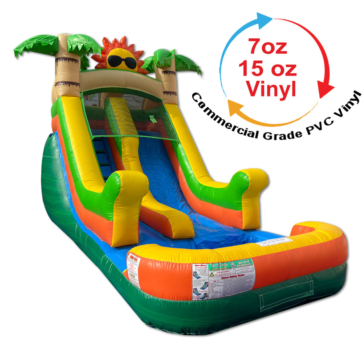 Jingo Jump 13' H x 20' L Inflatable Tropical Water Slide & Reviews ...