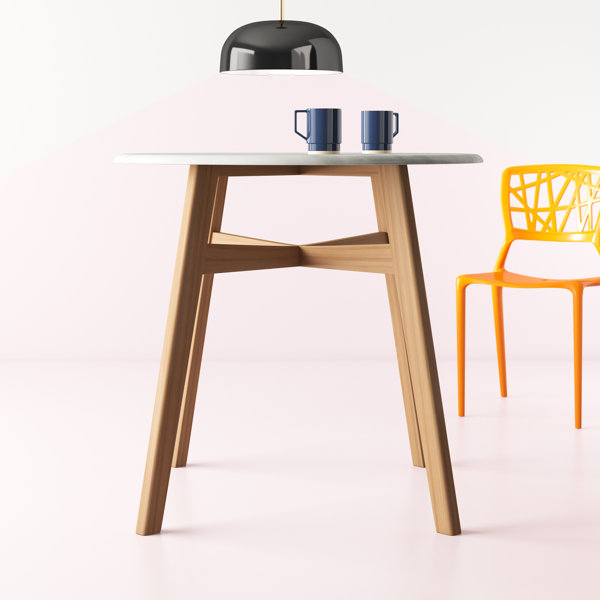 Wade Logan® Atahan Round Solid Wood Base Dining Table & Reviews | Wayfair