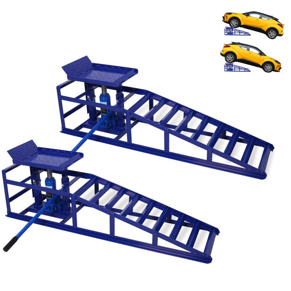 Awevsco 2 Pack Hydraulic Car Ramps, Car Lift Service Ramps, 5t Heavy ...