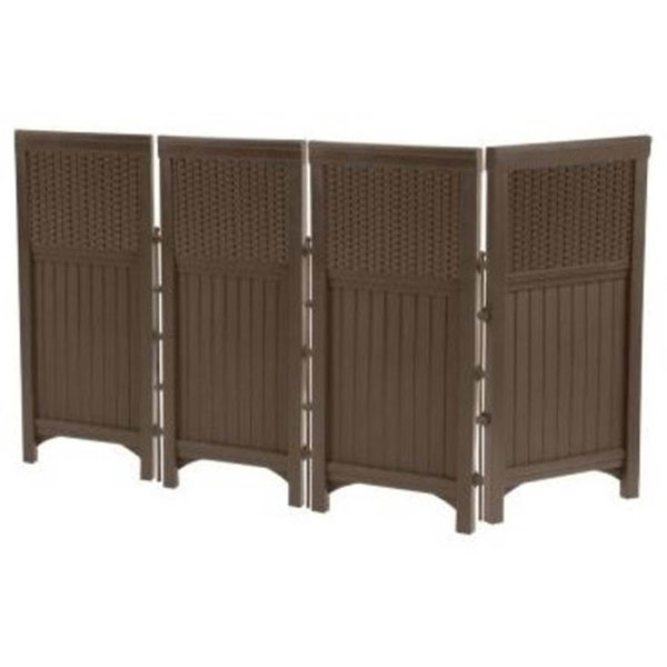 Suncast 44'' H x 2'' W Brown Vinyl Fencing with 4 Panel(s) Included ...