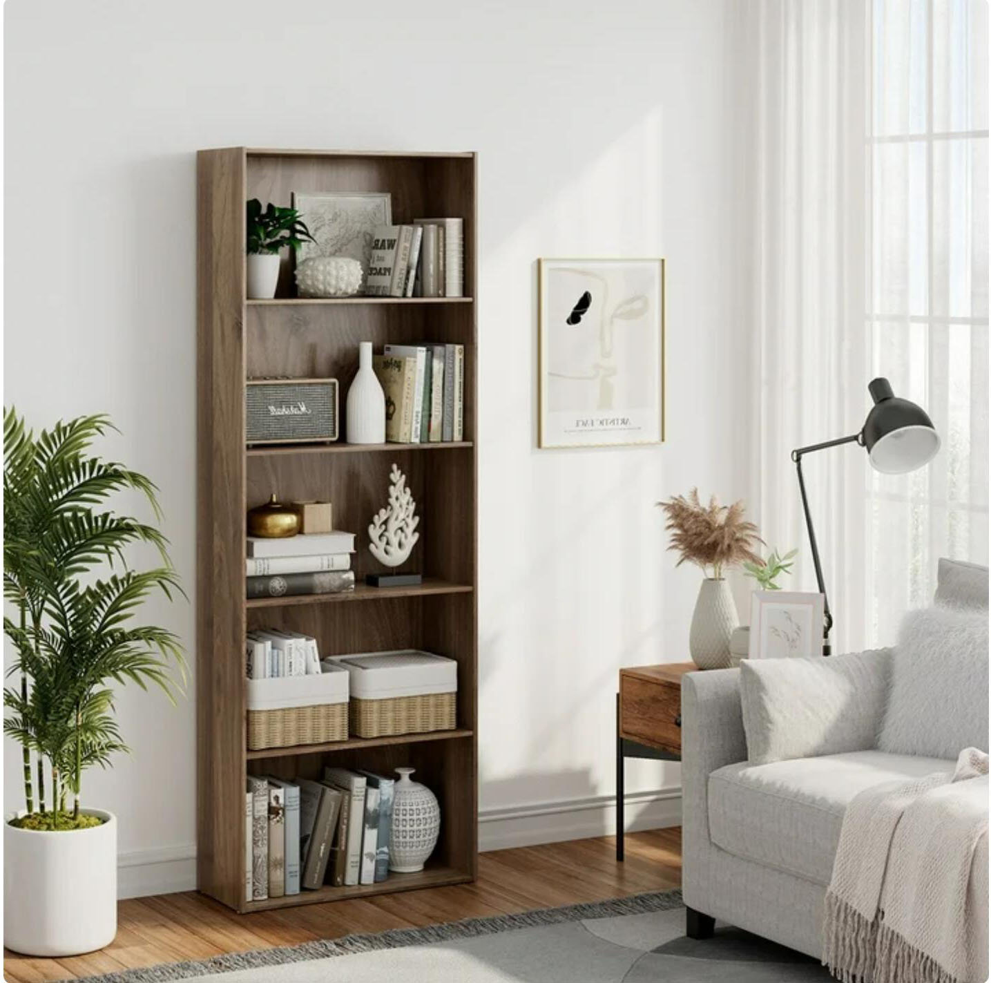 Latitude Run® 5-Shelf Storage Bookcase Stand - Wayfair Canada
