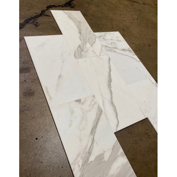 Stone & Tile Shoppe, Inc. 12" x 24" Marble Marble Look Wall & Floor ...