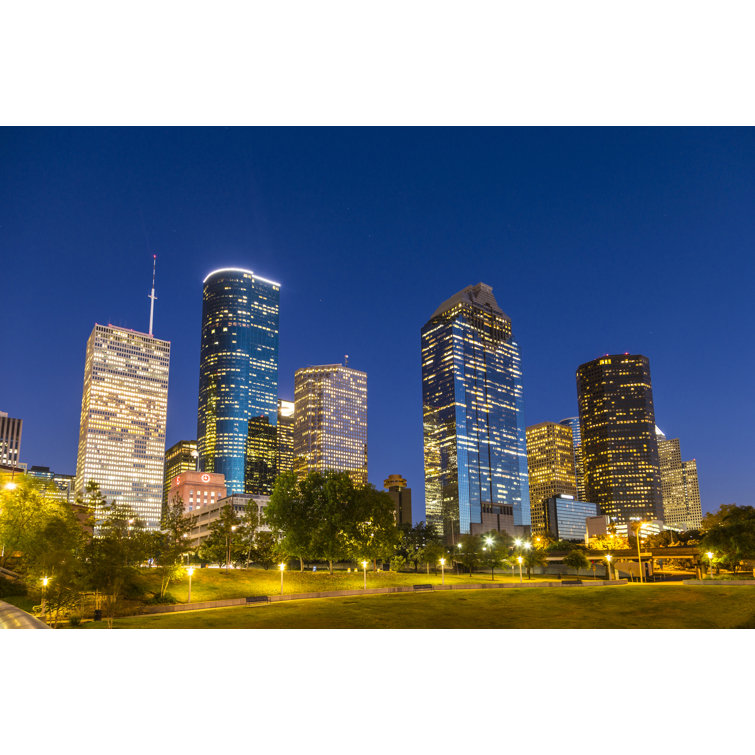 Hokku Designs Chrisoula Houston At Night On Canvas by Meinzahn ...