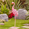 Mistana™ Finck Birds Animals Pink Flamingo Outdoor Metal Garden Statue ...