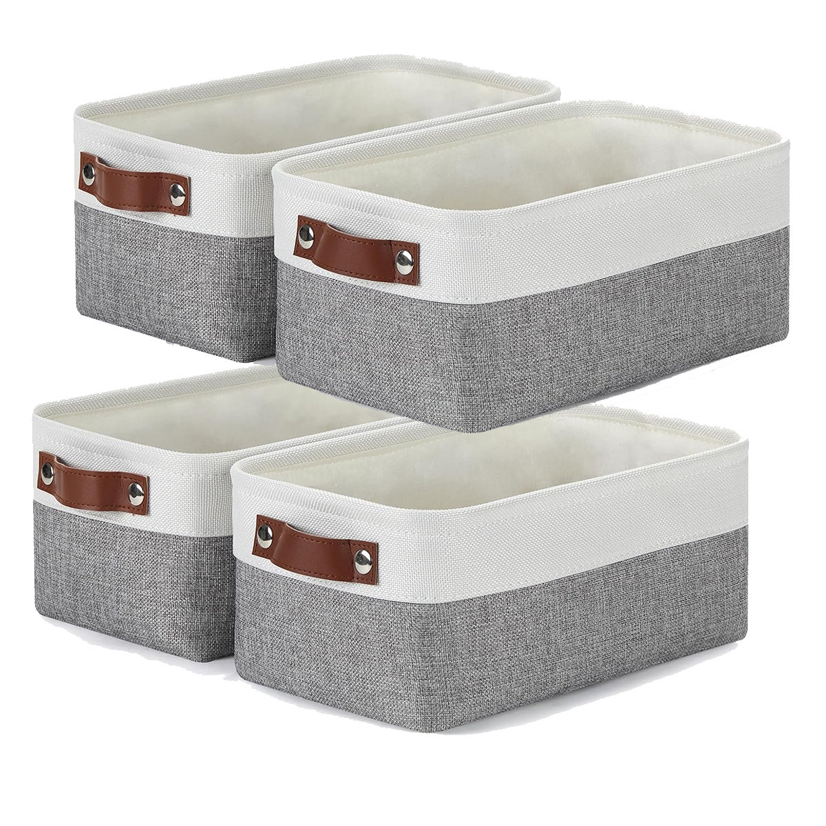 Latitude Run® 4PCS Storage Bins Fabric Storage Baskets for Shelves ...