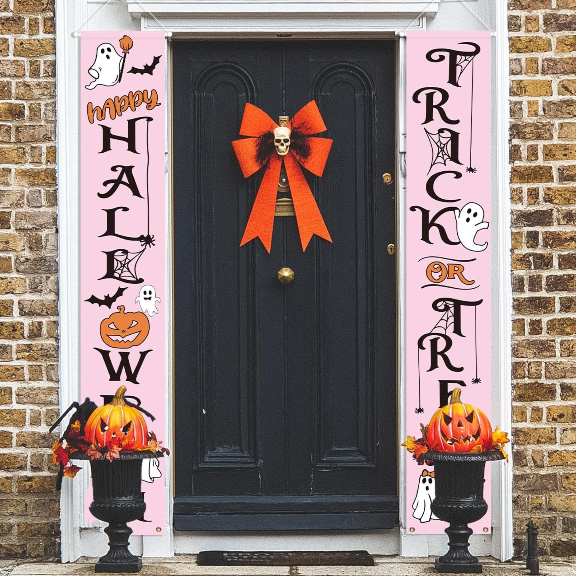 The Holiday Aisle® Halloween Decorations Outdoor Banners Pink Trick Or ...