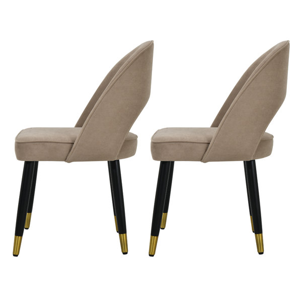 Everly Quinn Louis Velvet Upholstered Side Chair & Reviews | Wayfair