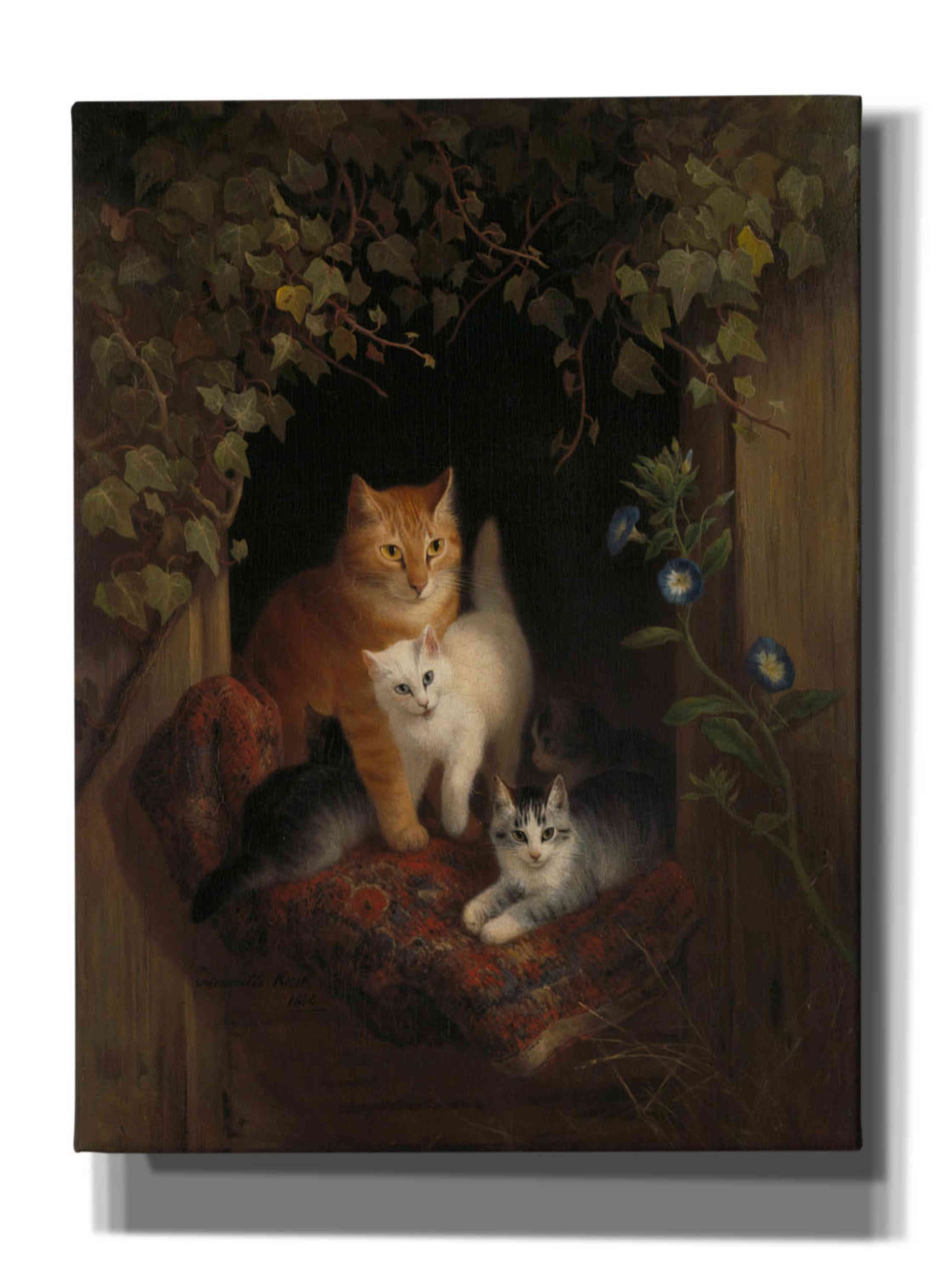 Winston Porter Cat with Kittens by Henriette Ronner-Knip - Wrapped ...